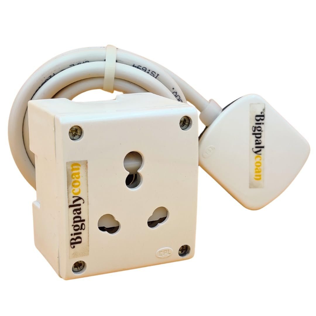 Bigpalycoan Electric Extension Board 6A to 16A Converter with 1.5 mm ...