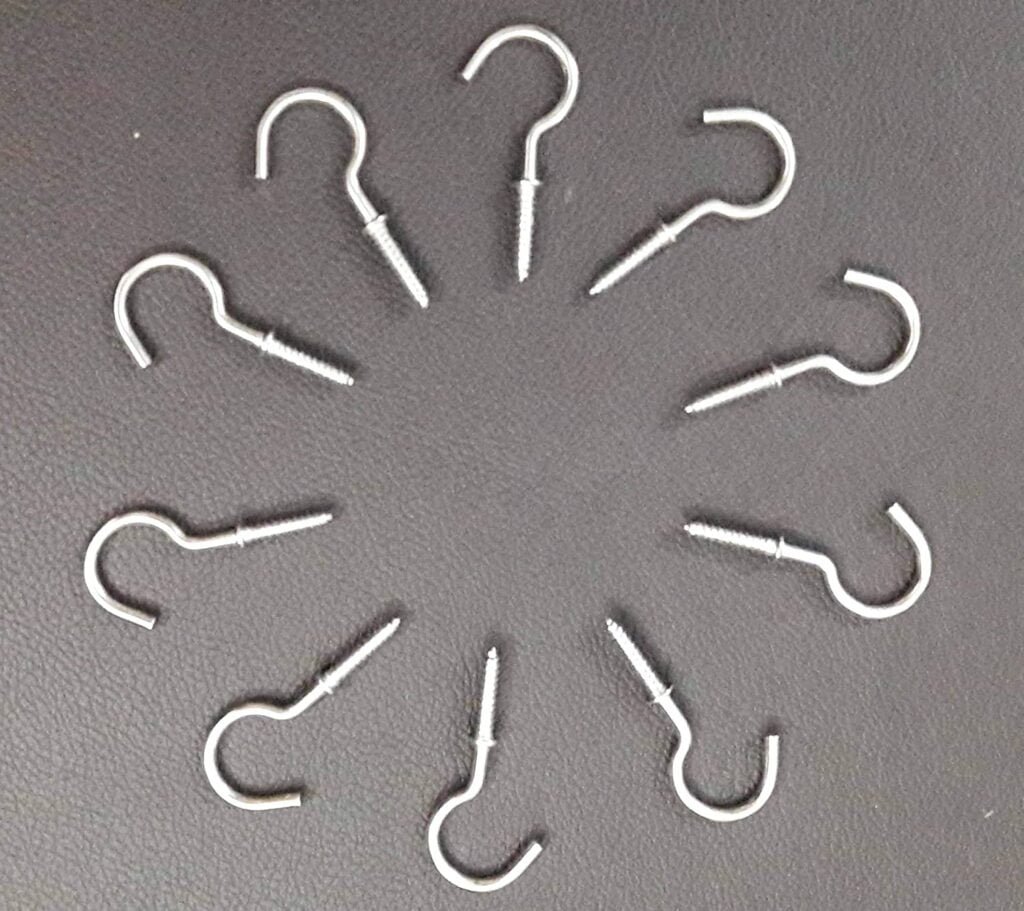 INDRICO Cup Hook, Steel Open Sheep Eye Ring Hook, Steel Made Self ...