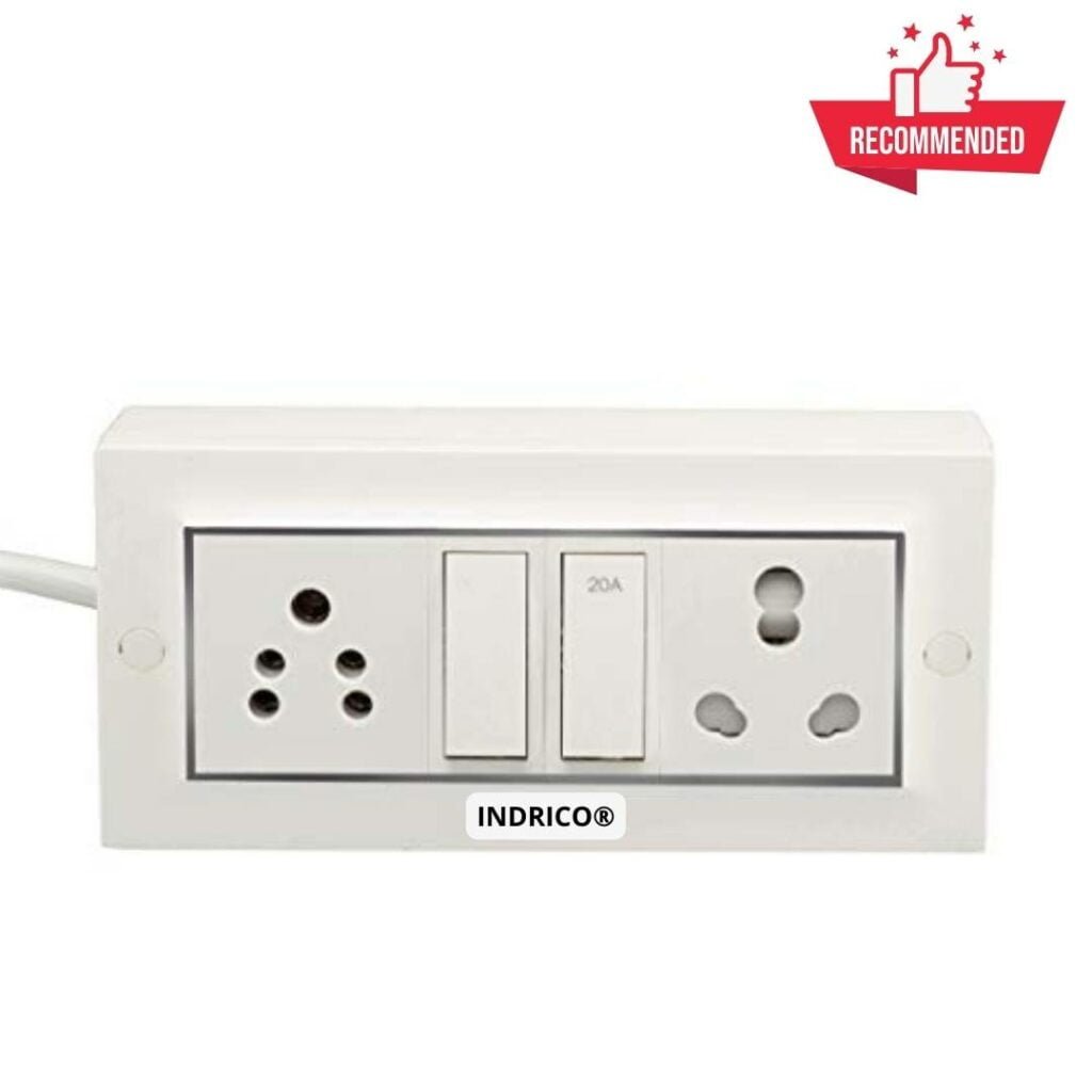 INDRICO® Power Strip Extension Multi Outlet Board Contains One Switch ...
