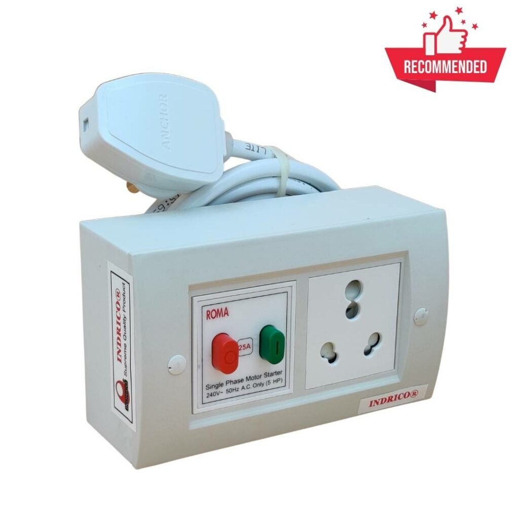 INDRICO 16 Amp Extension Board for Geyser PVC White Pack of 1 - INDRICO®